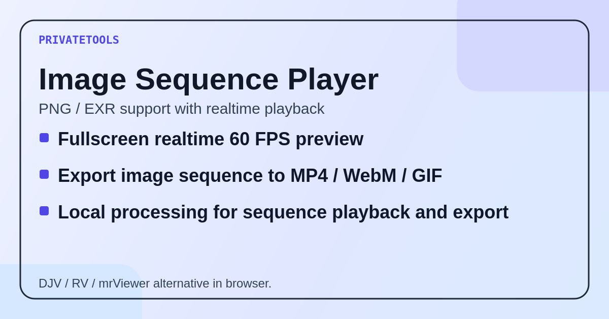 Sequence Player – Free Online Tool | PrivateTools
